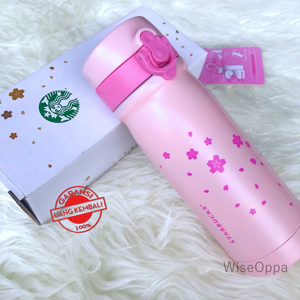 Jual Tumbler SAKURA PINK Botol Minum TERMOS STARBUCKS STARBUCK 350ML ...