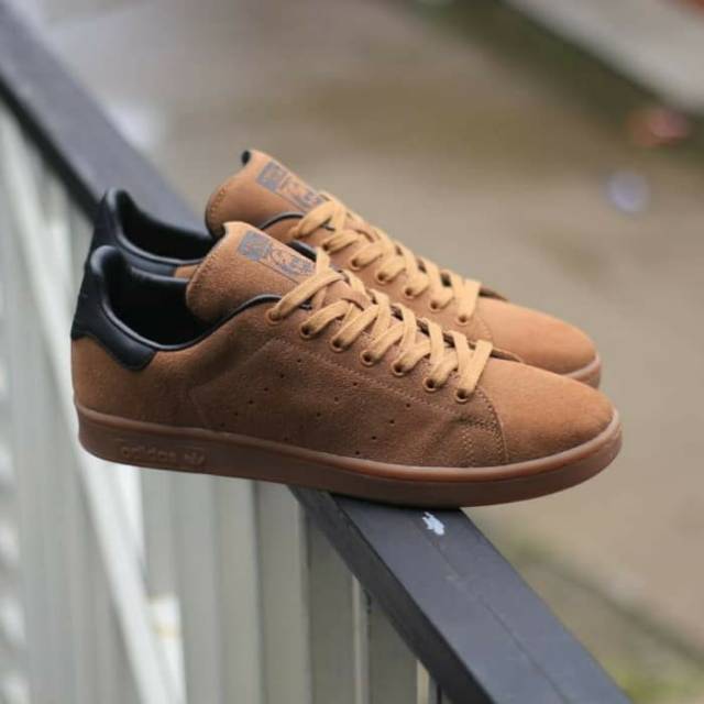 Jual ADIDAS STAN SMITH TAN BLACK ORIGINAL | Shopee Indonesia