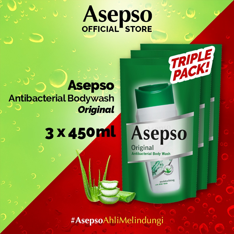 Jual ASEPSO BUNDLING 3 PCS Sabun Cair Body Wash Original - 450 ml | Shopee Indonesia