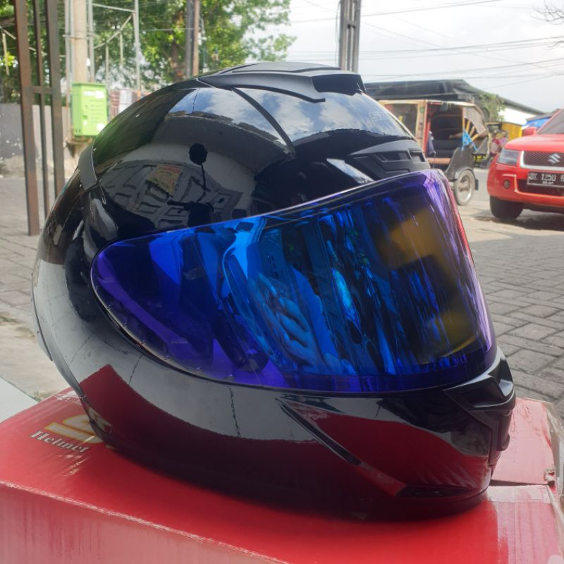 Jual HELM SCOTT RX-7 SOLID BLACK GLOSSY (2KG) | Shopee Indonesia