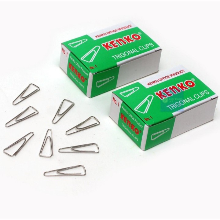 Jual Trigonal paper clip no 1 klip kertas joyko/kenko | Shopee Indonesia