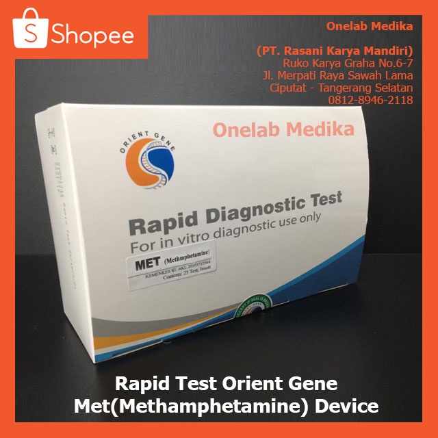 Jual Alat Test Cek Narkoba-MET Methamphetamine Cassette Device Orient ...
