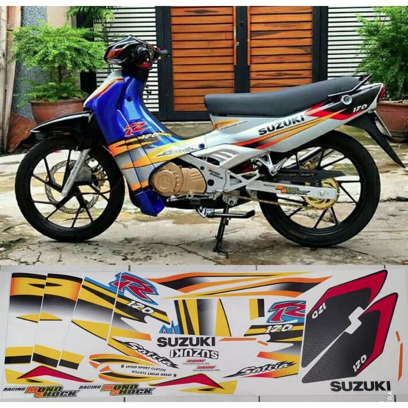 Jual PREMIUM Striping Satria Lumba 120 R 2004 Custom Biru Putih (HD ...