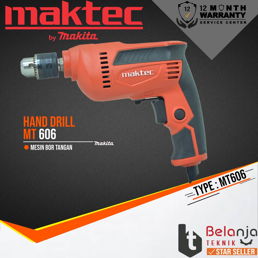Maktec Mesin Bor Tangan MT 606 450 Watt 10 MM MT606 | Shopee Indonesia