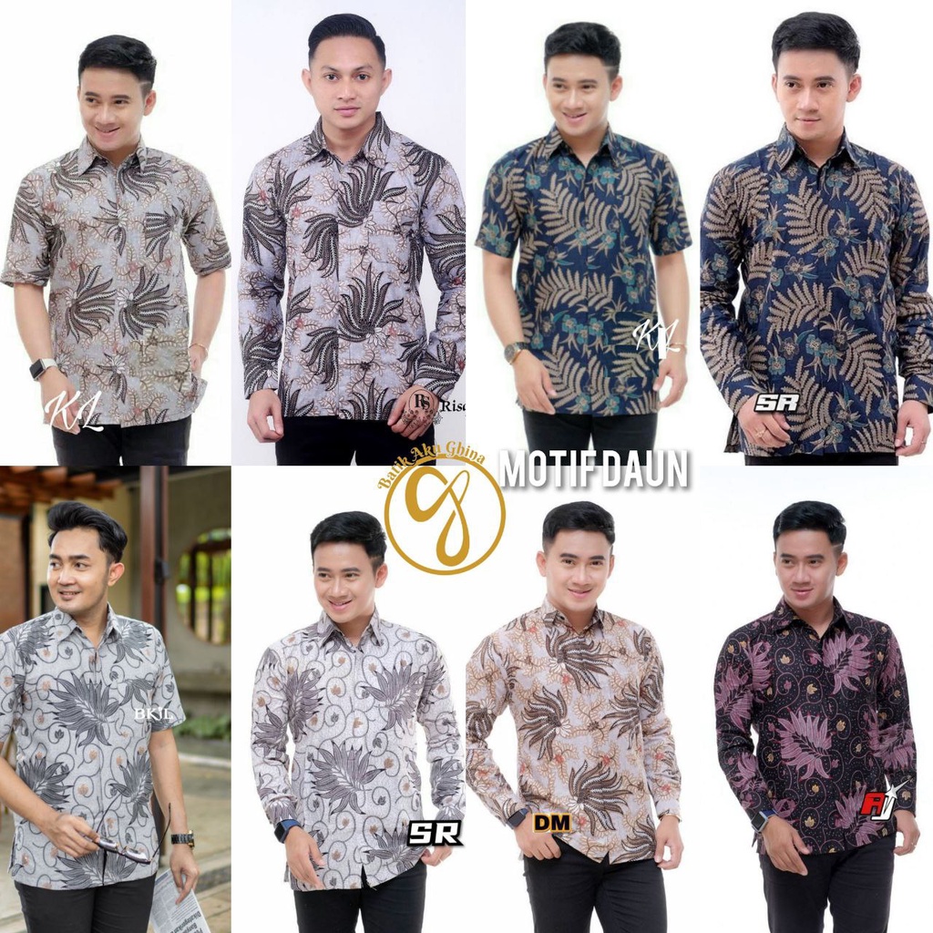 Jual Kemeja Batik MOTIF DAUN BATIK PEJABAT DPR RI Pria Lengan PANJANG ...