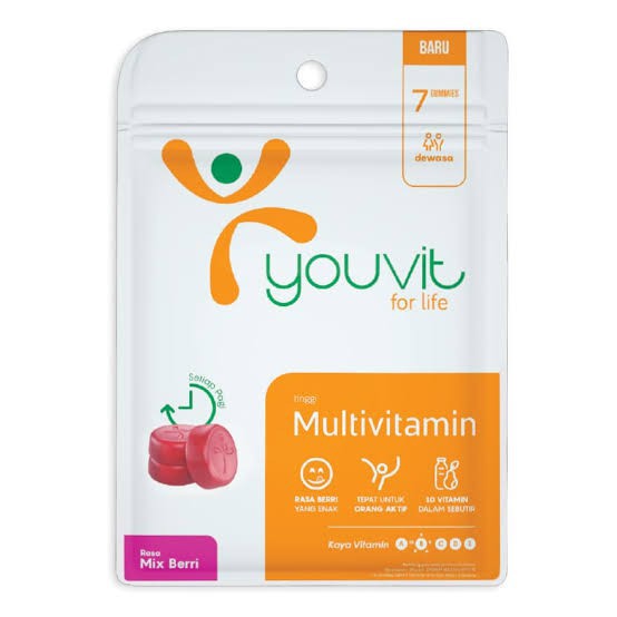 Jual Youvit Multivitamin Gummy Dewasa Sachet 7 Days | Shopee Indonesia