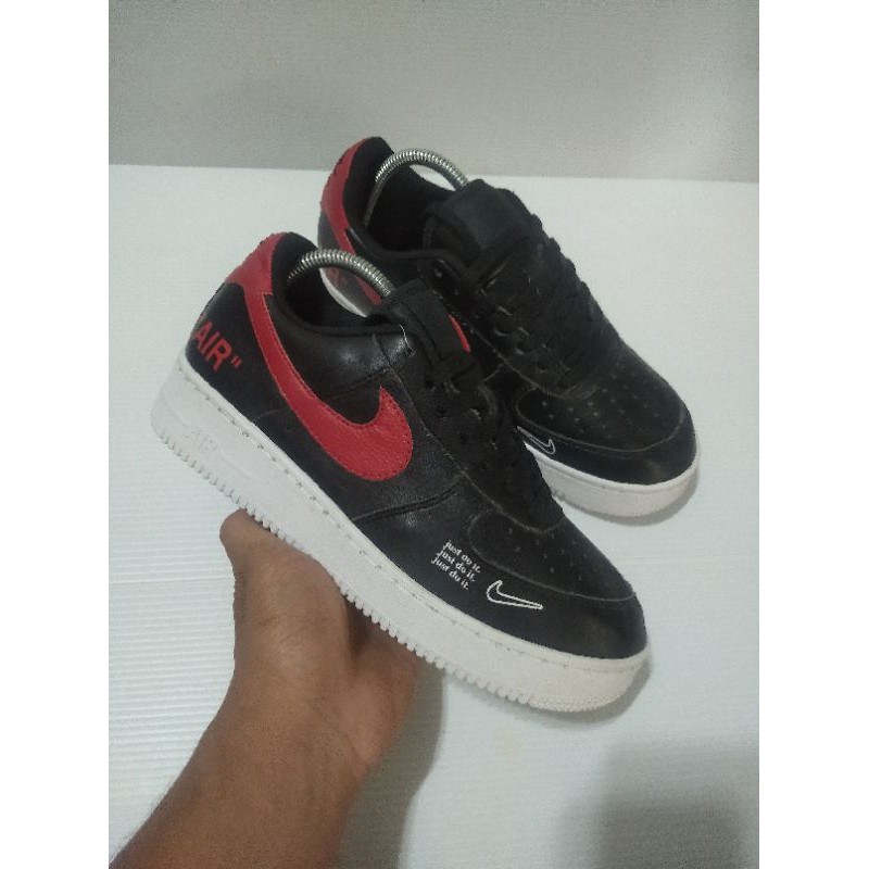 Jual SEPATU NIKE AIR FORCE 1 LOW Hitam Ceklist Merah Indonesia|Shopee ...