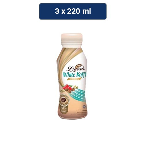 Jual Luwak White Coffee Original Botol 3 x 220 mL | Shopee Indonesia