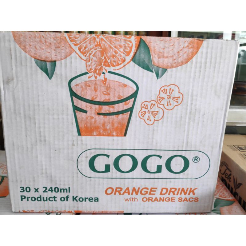 Jual Gogo Orange Drink/Gogo Jeruk Kaleng 30 x 240 ml | Shopee Indonesia