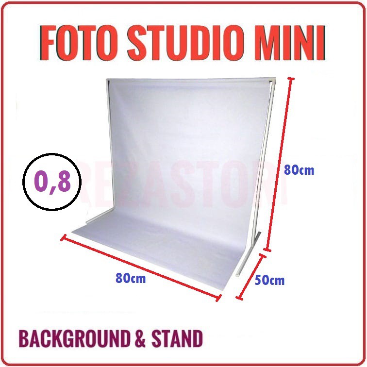Jual Background Foto Studio 80cm Layar plus Stand Foto Produk proyektor ...