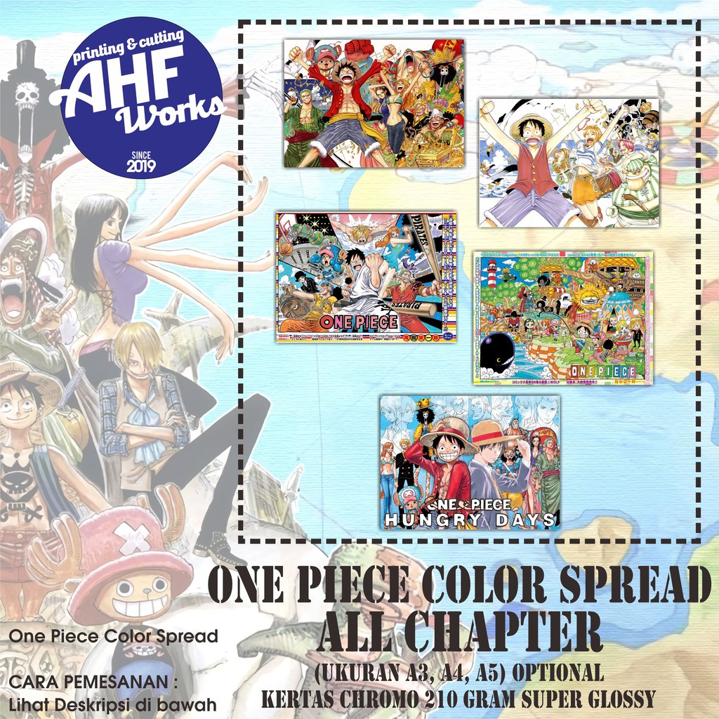 Jual POSTER ONE PIECE COLOUR SPREADS (ALL CHAPTER!!) | Shopee Indonesia