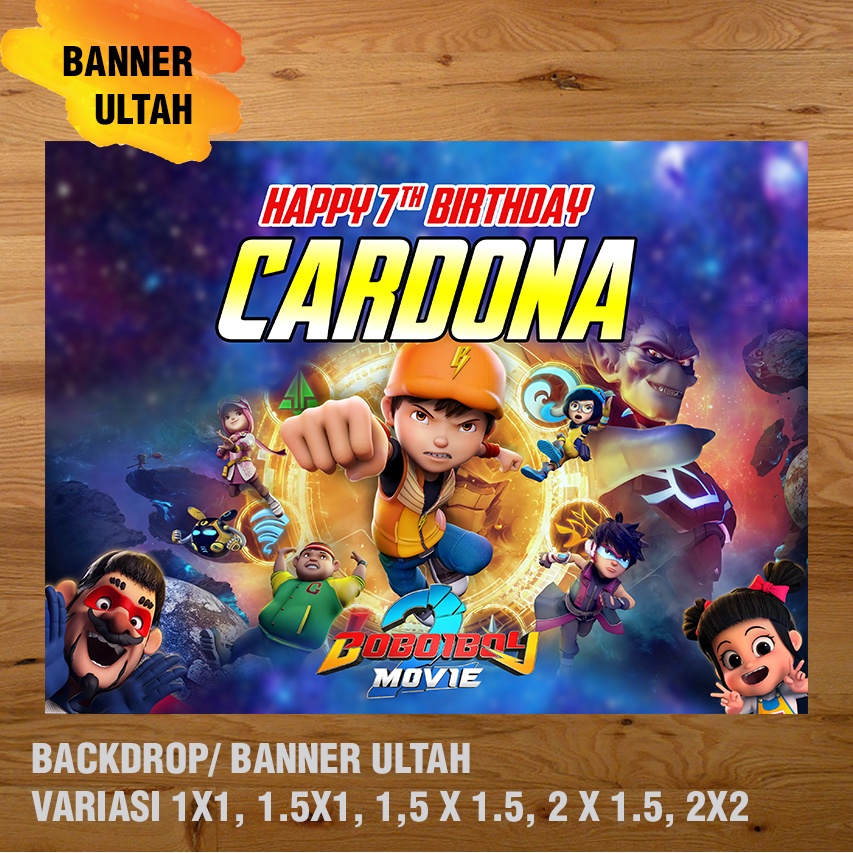 Jual boboiboy BANNER/ BACKDROP/ SPANDUK ULANG TAHUN UL-TAH | Shopee ...