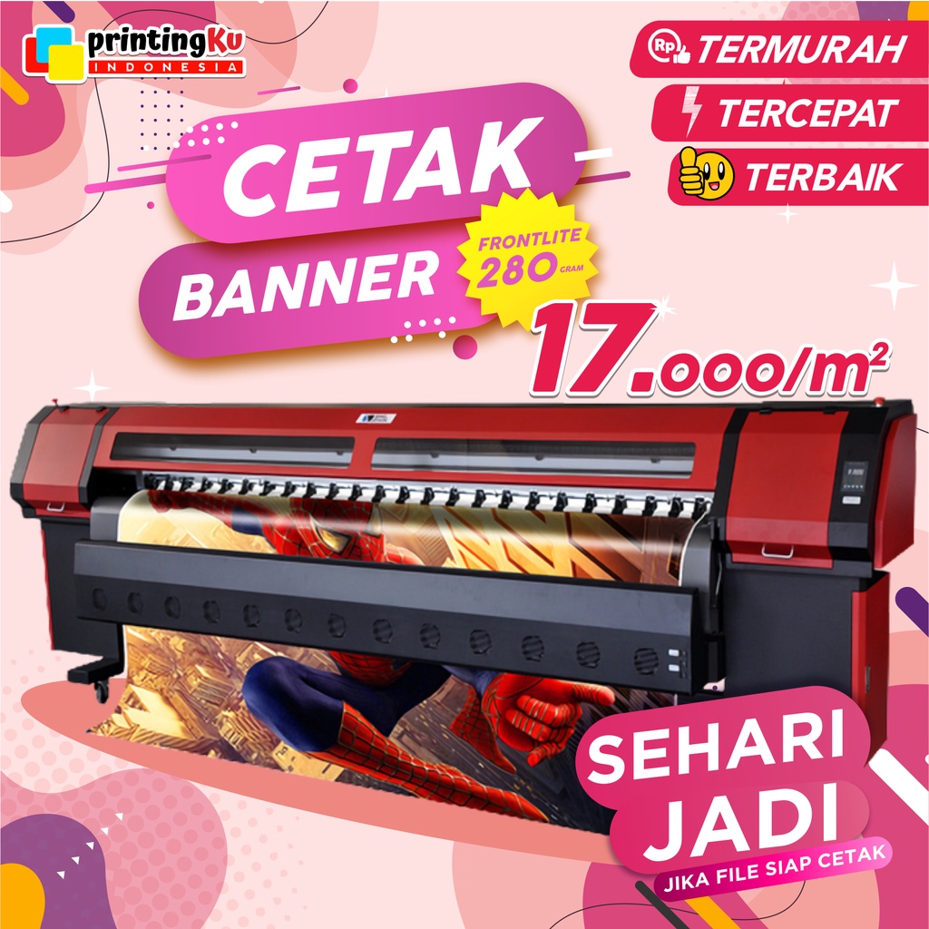 Jual CETAK BANNER/SPANDUK 280 GRAM KUALITAS TERBAIK SEHARI JADI! | Shopee Indonesia