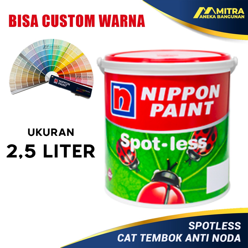 Jual CAT TEMBOK ANTI NODA SPOTLESS 2,5 LITER / NIPPON PAINT BISA CUSTOM WARNA / NIPPON PAINT ...