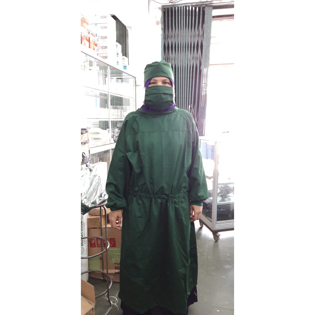 Jual Jubah Operasi Hijau Gaun Operasi Surgical Gown Reusable Baju Bedah ...