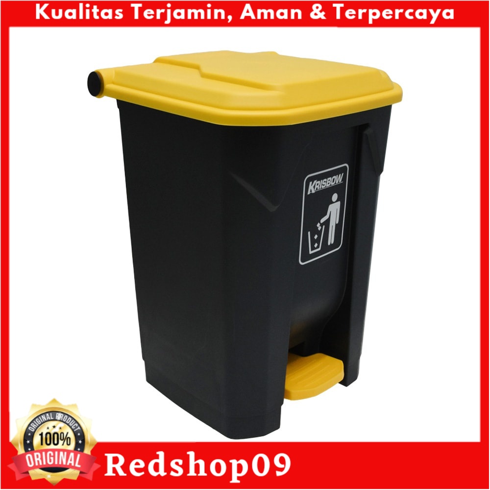 Jual Krisbow 50 Ltr Tempat Sampah Plastik Outdoor - kuning | Shopee Indonesia