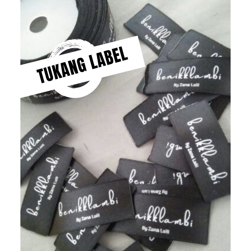 Jual LABEL HIJAB SATUAN BAHAN SATIN MINIM 200PCS | Shopee Indonesia