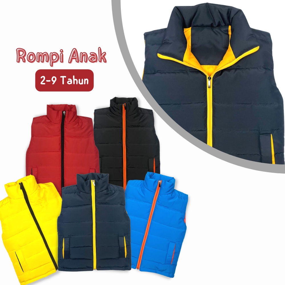 Jual Rompi Anak Parasut Tebal dan Hangat Unisex Outdoor Winbreaker Umur ...