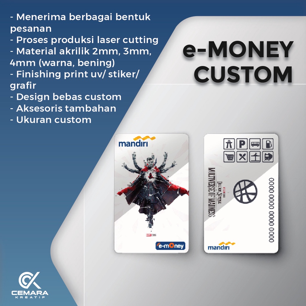 Jual E - Money Card Bebas Custom Tulisan/Foto | Shopee Indonesia