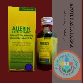Jual Allerin Expectorant Sirup 60ml Untuk Batuk Berdahak Dan Pilek ...