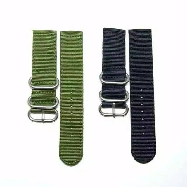 Jual TALI JAM NATO ZULU CANVAS CANVVAS NYLON 20MM 22MM 24MM/TALI STRAP ...