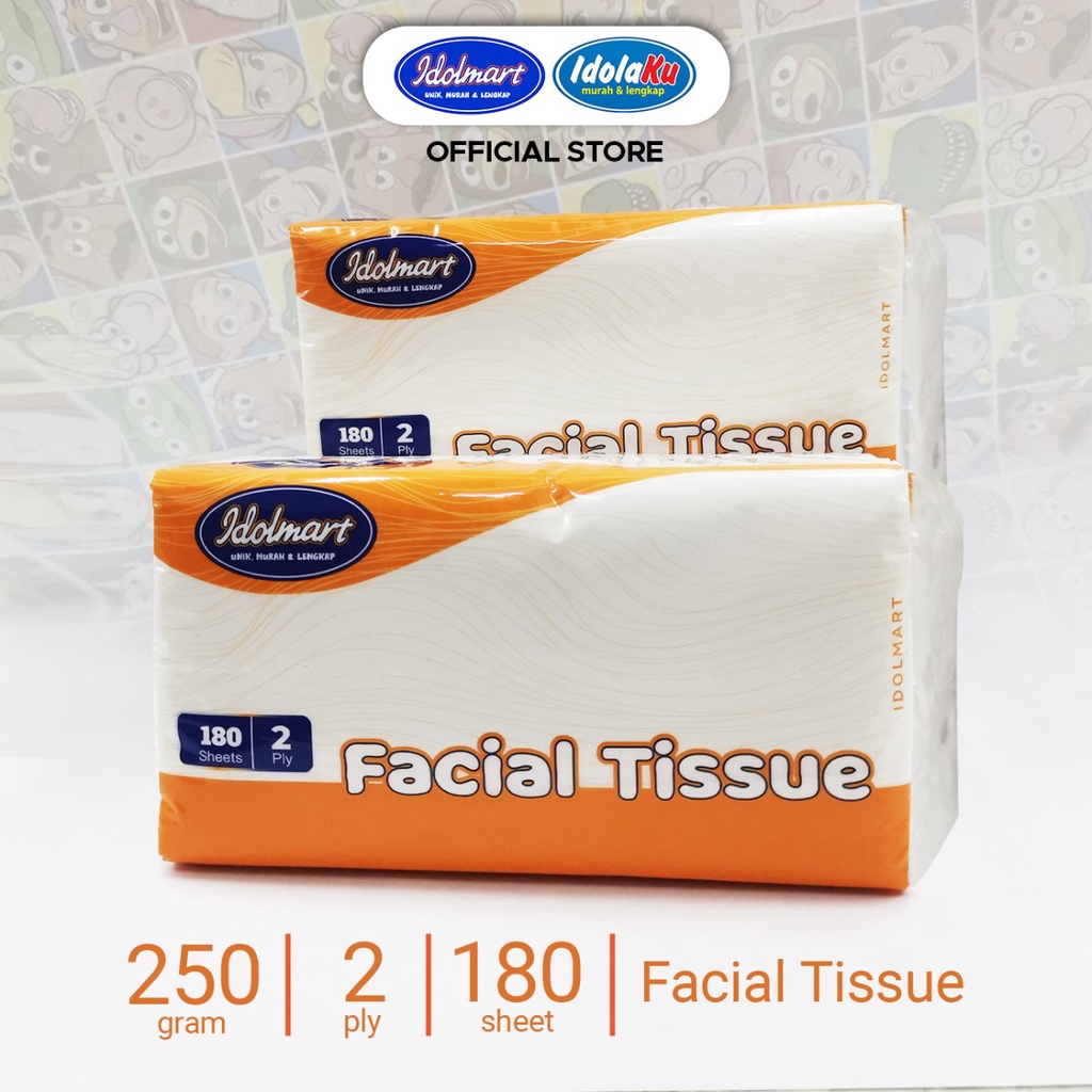 Jual IDOLMART Facial Tissue 180 Sheets 2 ply Tisu wajah isi 180 lembar ...
