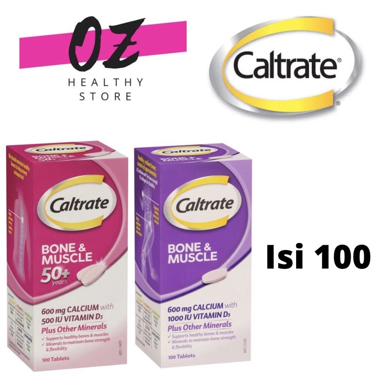 Jual Caltrate Bone & Muscle Calcium with Vitamin D3 D 100 Tablets ...