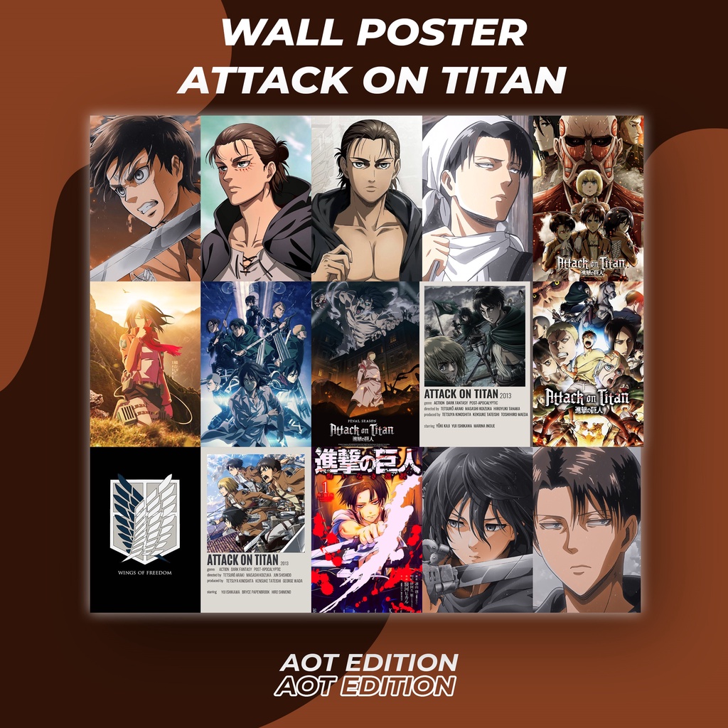 Jual (15 Pcs) POSTER AOT ATTACK ON TITAN WALLPAPER ANIME EDITION ...