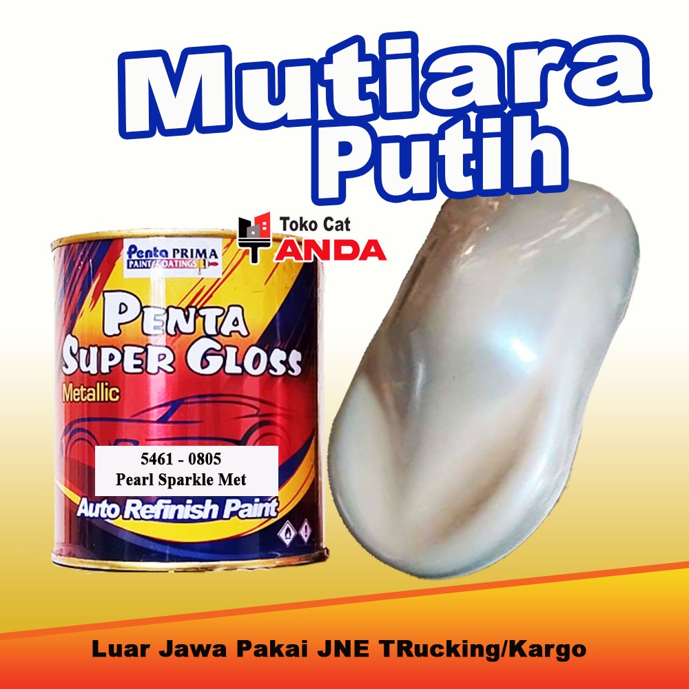 Jual Cat Putih Mutiara Penta Super Gloss Putih Metalik Pearl Sparkle ...
