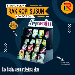 Jual Rak akrilik susun display minuman instan profesional toko | Shopee ...