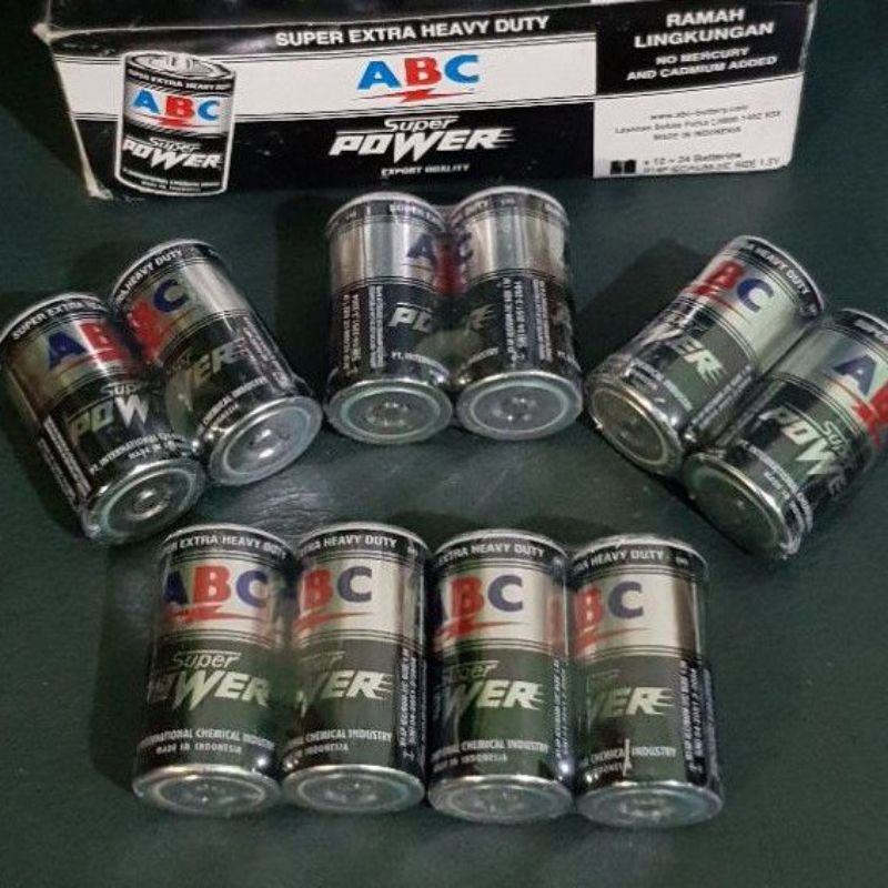 Jual baterai abc tipe c tanggung / baterai abc super power / baterai ...