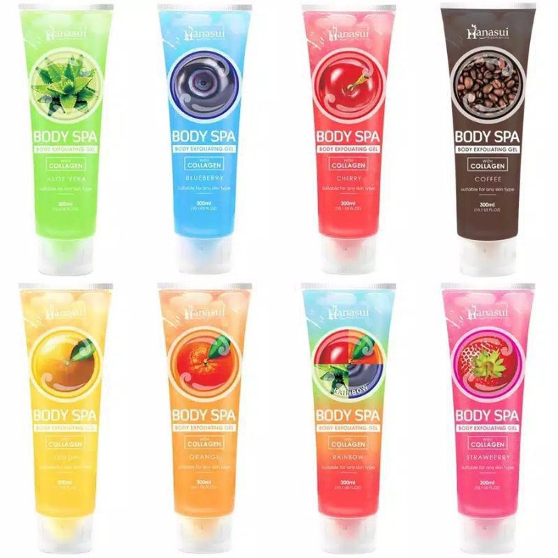 Jual Hanasui Body Scrub Spa Exfoliating Gel All Variant 300ml | Shopee ...