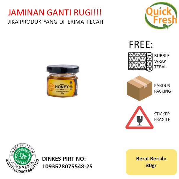 Jual Quick Fresh Honey / Madu Asli 30gr (mini) Indonesia|Shopee Indonesia