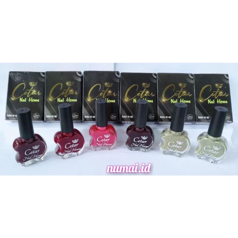 Jual CETAR Nail Henna Kuteks Muslimah Halal Sah Untuh Sholat Kemasan 10 ...