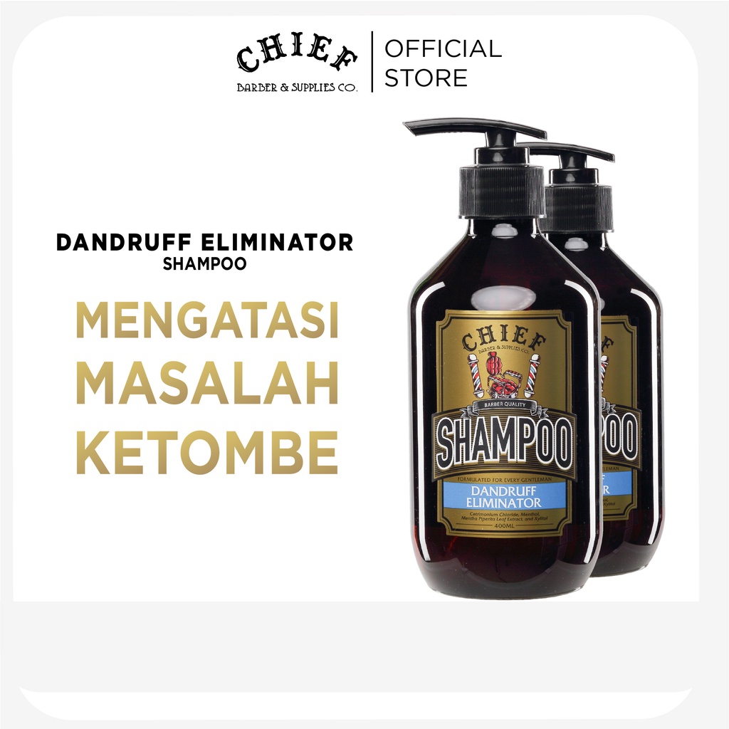 Jual CHIEF SHAMPOO DANDRUFF ELIMINATOR - Shampo Pria Anti Ketombe 400ml ...