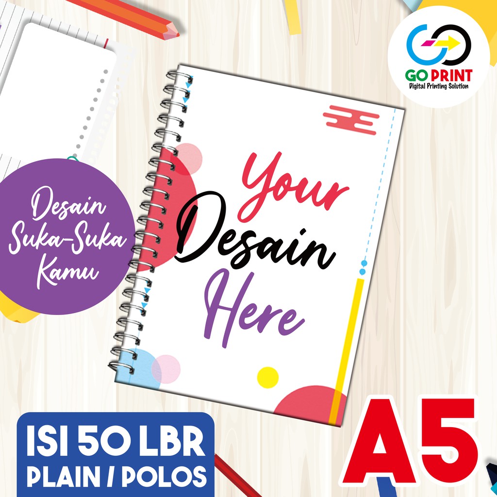 Jual Notes Custom A5 / Notebook A5 / Notes Spiral A5 - Isi 50 lembar ... Jual Notes Custom A5 / Notebook A5 / Notes Spiral A5 - Isi 50 lembar ...