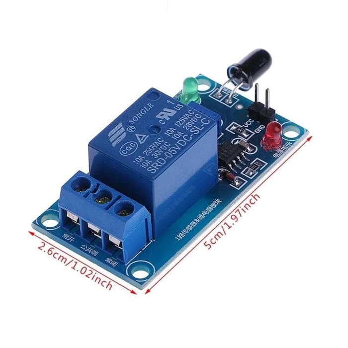 Jual Sensor Pendeteksi Kebakaran Module Relay Flame Sensor Api + Relay ...