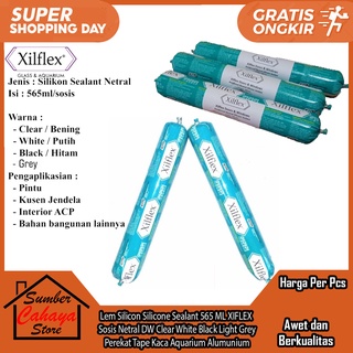 Jual Lem Kaca Silicon XIFLEX Sosis Netral DW 565 ML Silicone Sealant ...