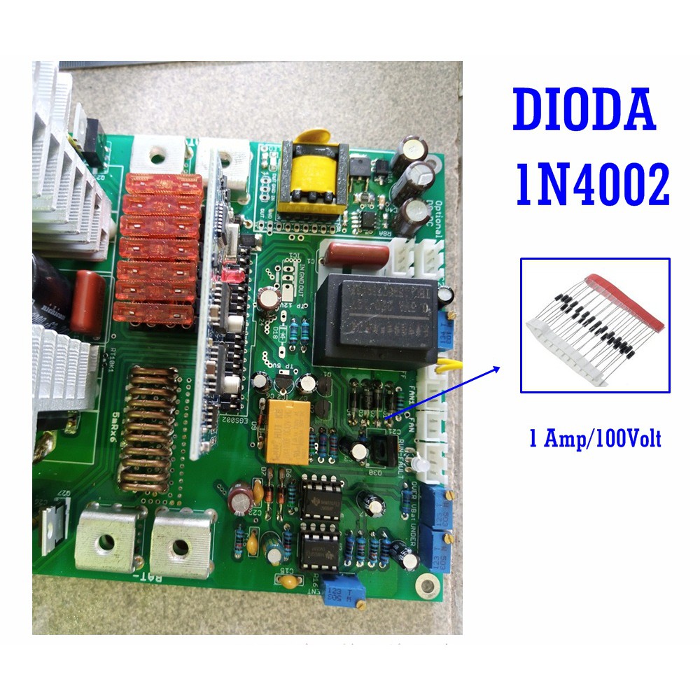Jual Dioda 1N4002 Rectifier Diode 1A 100V DO-4 IN 4002 1 Amp 100 Volt ...