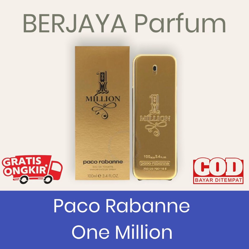 Jual PARFUM PRIA PACO RABBANE ONE MILLION 100 ML | Shopee Indonesia