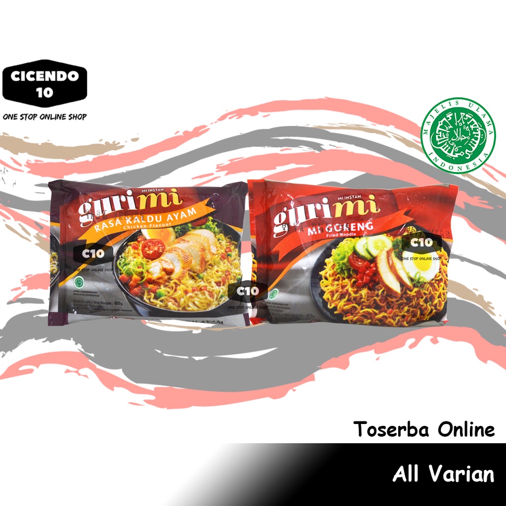 Jual VARIAN Gurimi Mie Instan ABC Rasa Kaldu Ayam / Mie Goreng Halal ...