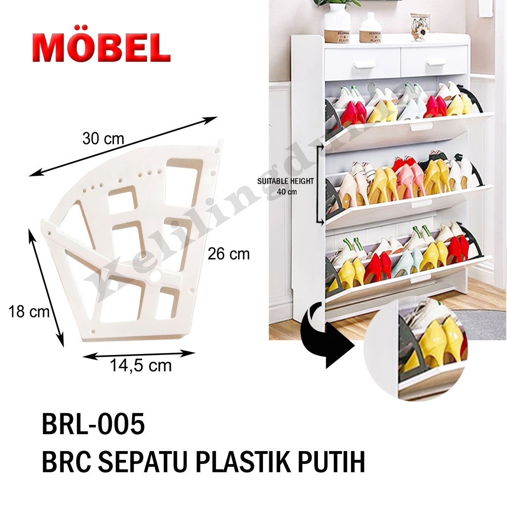 Jual 4 Buah 2 Susun Bracket Tempat Lemari Taruh Simpan Sepatu Sandal ...