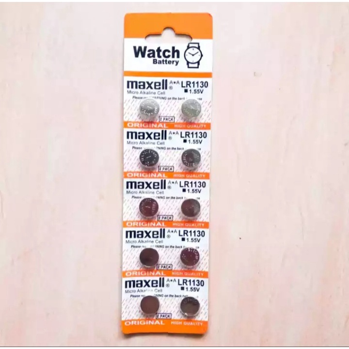 Jual Baterai Maxell LR1130 isi 10 pcs ( 1 Lembar ) | Shopee Indonesia