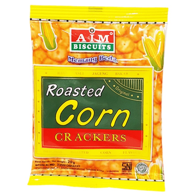 Jual Roastes Corn Crackers AIM Biscuits rasa jagung bakar 20 gr ...