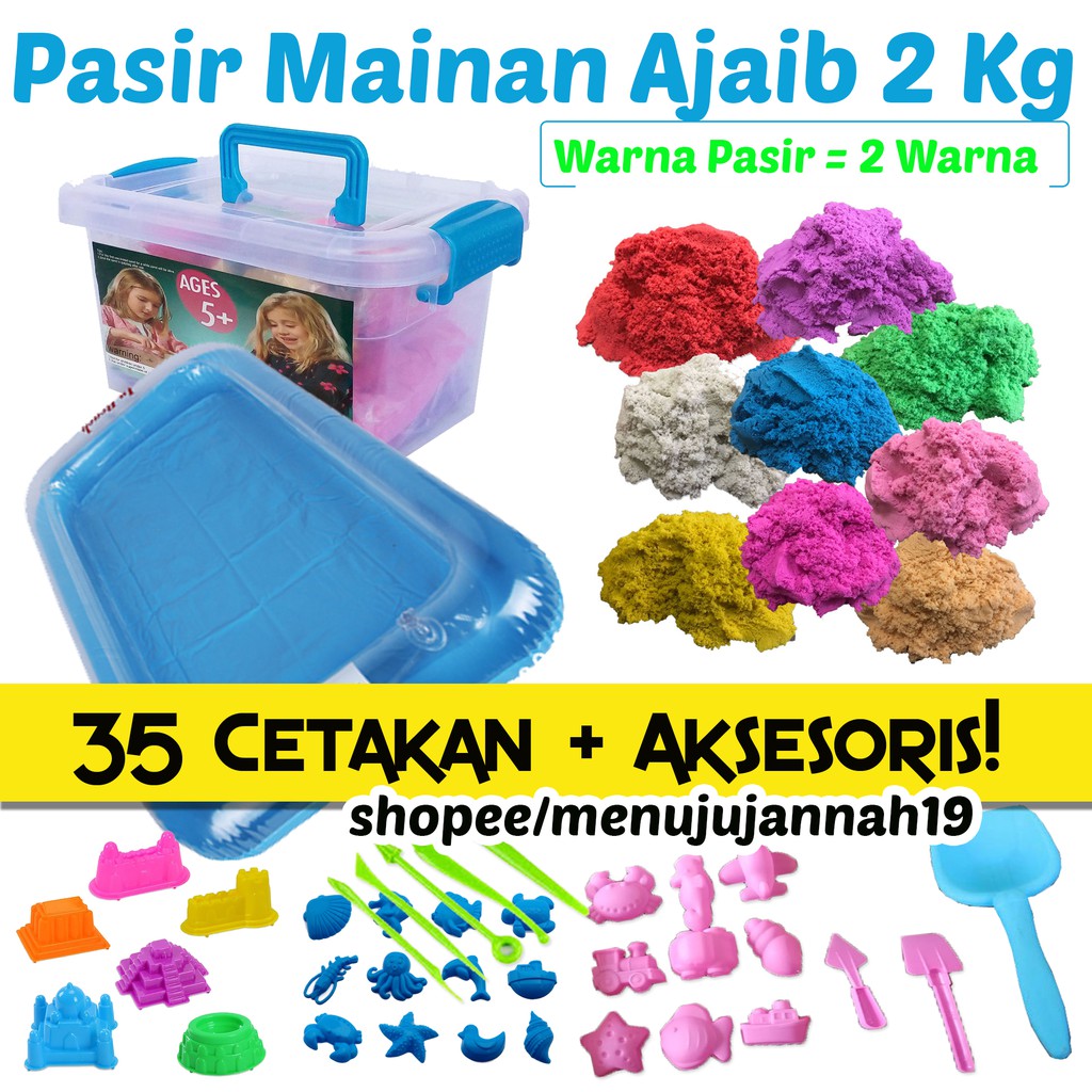 Jual Pasir Ajaib SUPER JUMBO 2 KG - Mainan Pasir Anak, Mainan Anak ...