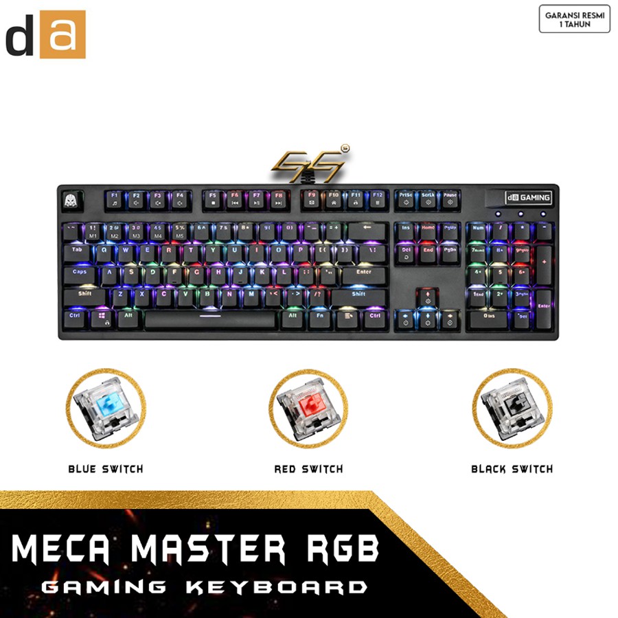 Jual Keyboard Gaming Full Size Mechanical RGB Digital Alliance Meca ...