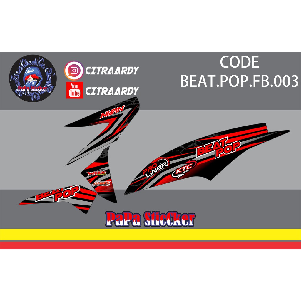 Jual Stiping beat pop 002 Stiker sticker | Shopee Indonesia