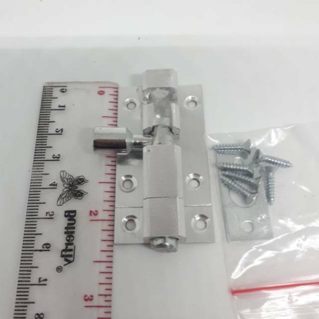 Jual grendel jendela 2 inch alumunium kotak grendel kamar grendel pintu ...