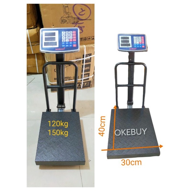 Jual Timbangan Barang Digital 60kg-500kg / Timbangan barang pagar digital 2 layar Merk gigan ...