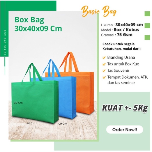 Jual Tas Spunbond Polos | Tas Sembako Tas Goodie Bag | Ukuran 30x40x09 ...